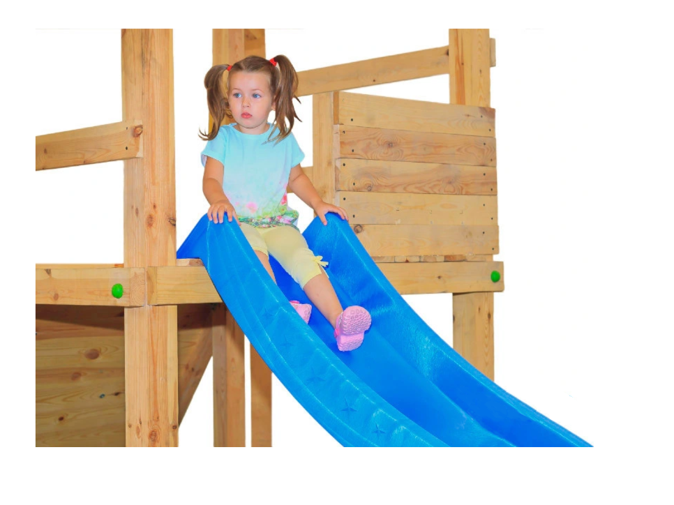 8ft HDPE garden plastic slide for kids with water hose connection for ...